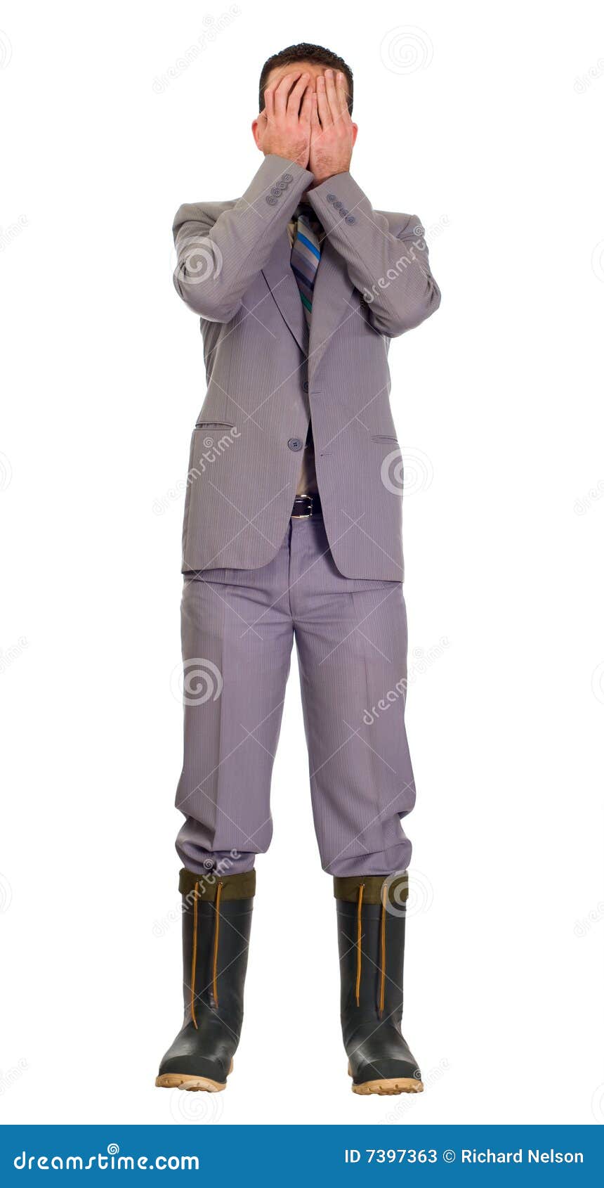 Scared Businessman stock image. Image of male, attractive - 7397363