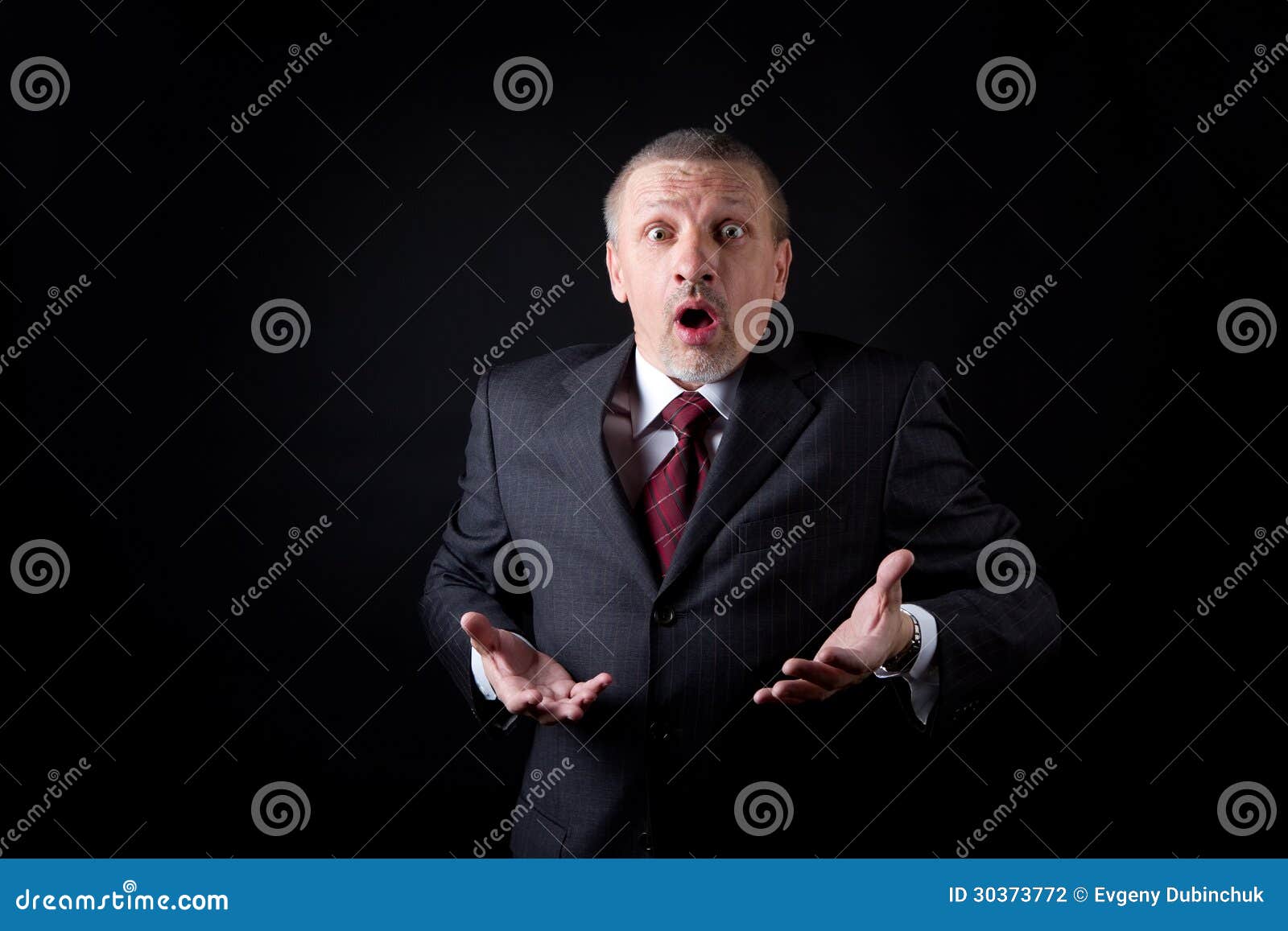 Scared businessman stock photo. Image of necktie, fashion - 30373772