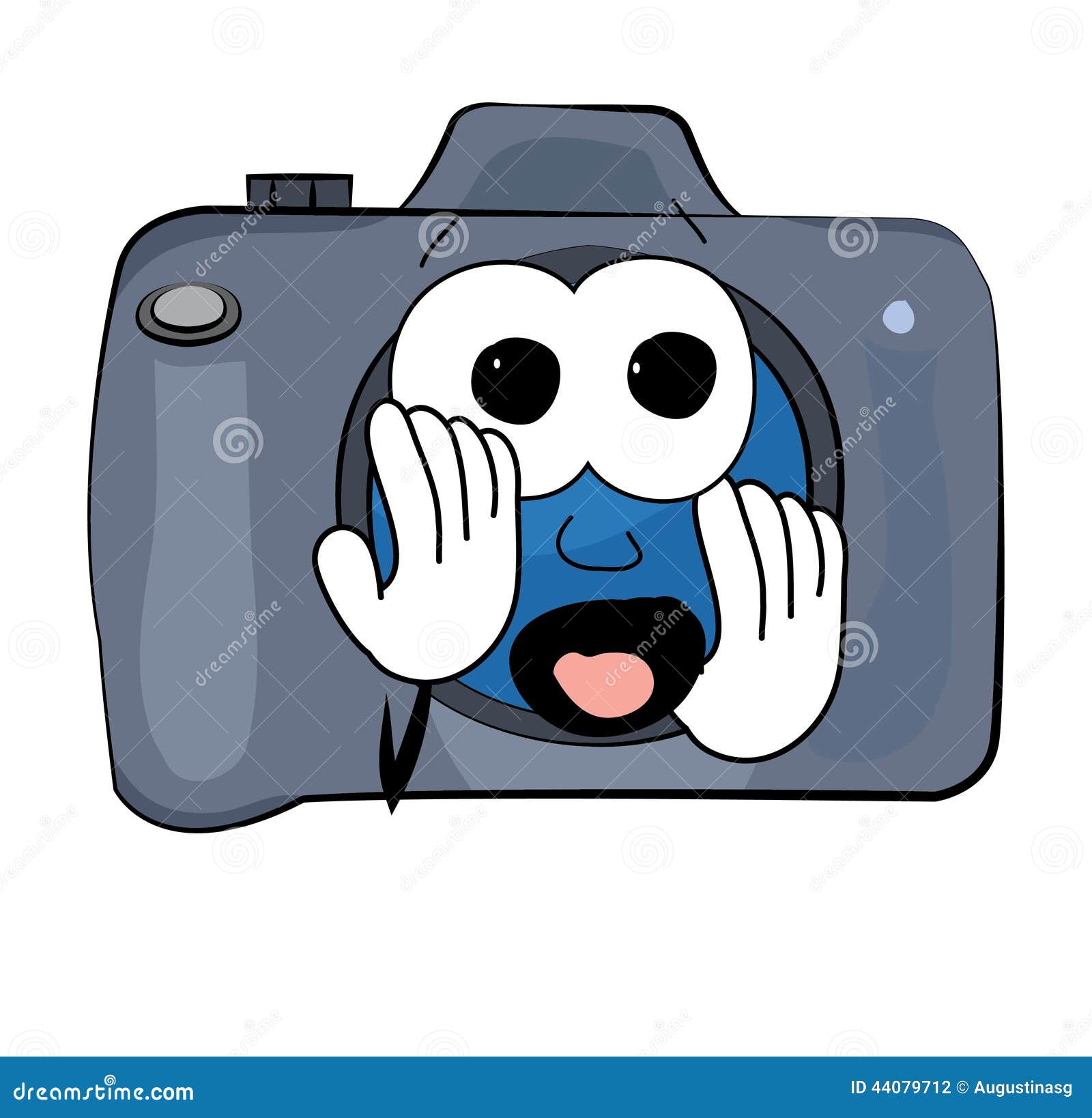 Scared Camera cartoon stock illustration. Illustration of background ...