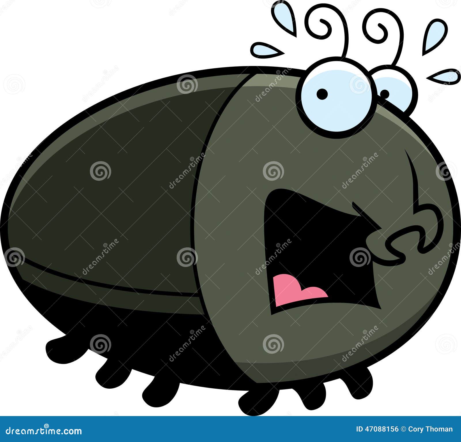Scared Cartoon Beetle stock vector. Illustration of insect - 47088156