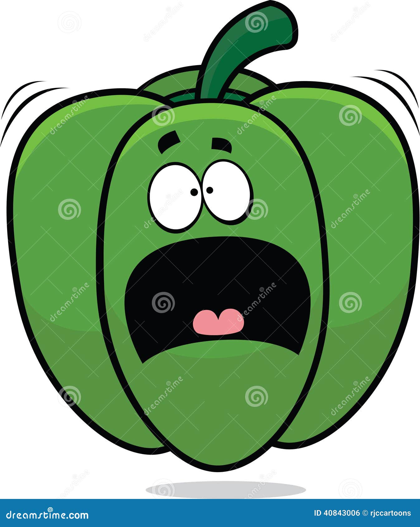 Scared Cartoon Bell Pepper Stock Vector - Image: 40843006