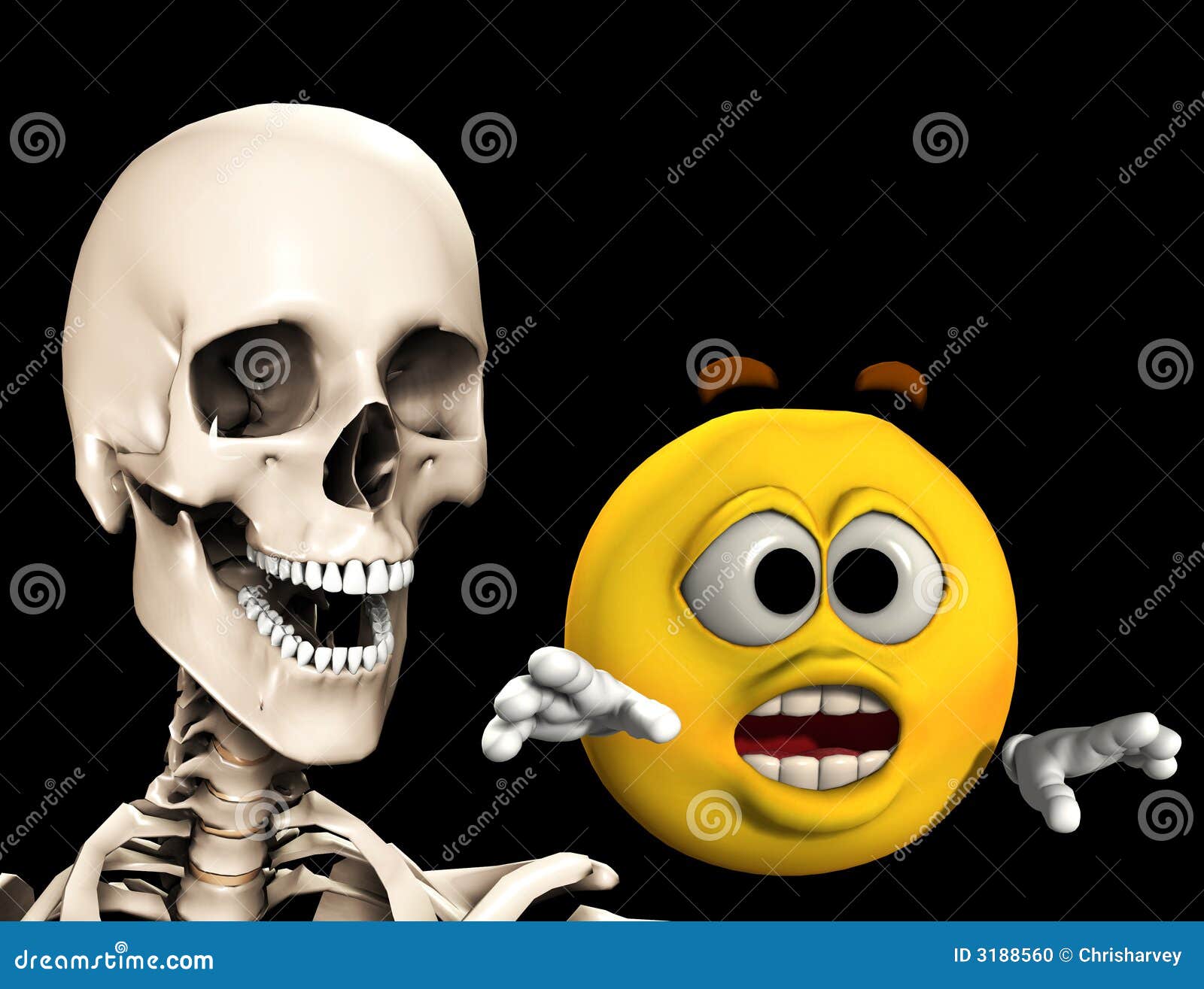 Skeletal Corpse Of A Man Lying On The Stones Isolated On White ...