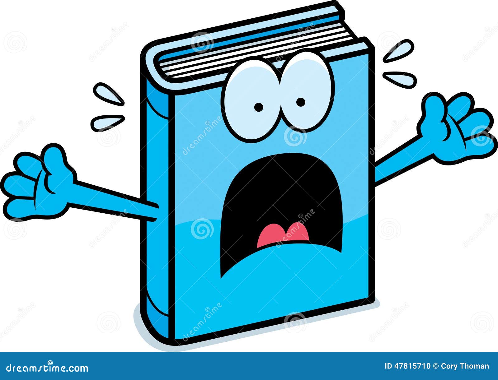 Scared Cartoon Book stock vector. Illustration of graphic - 47815710