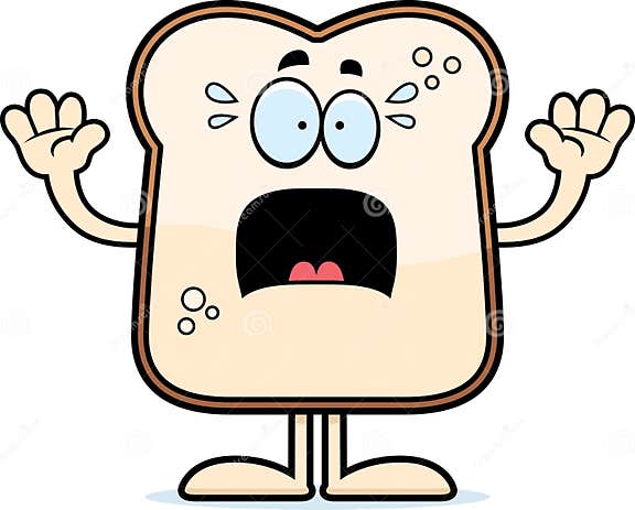 Scared Cartoon Bread stock vector. Illustration of slice - 47332826