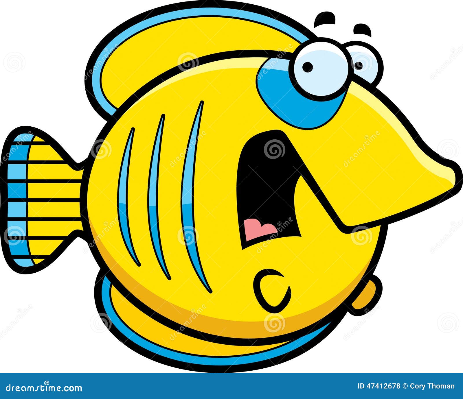 Scared Cartoon Butterflyfish Stock Vector - Illustration of terror ...
