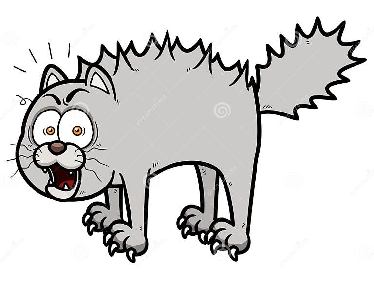 Scared cartoon cat stock vector. Illustration of humor - 31019276