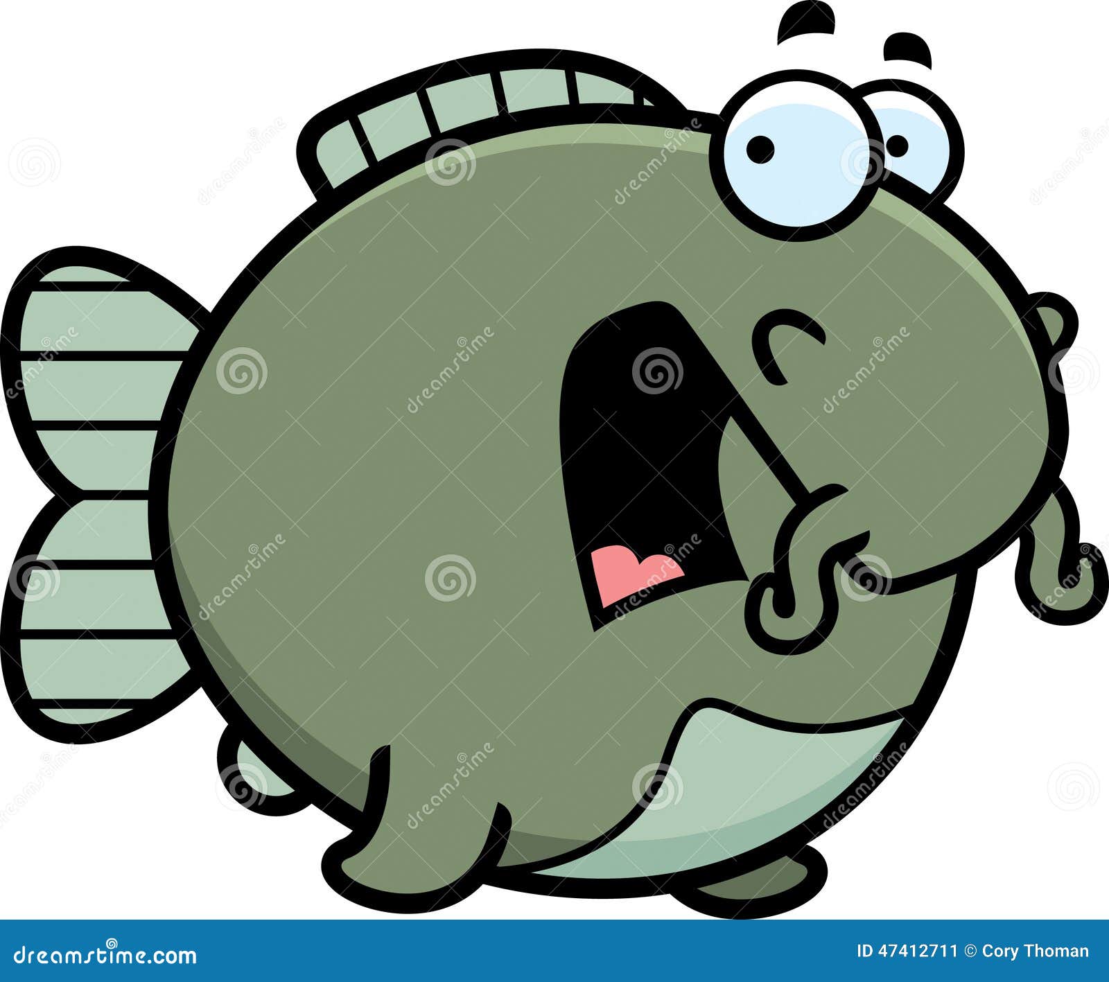 Scared Cartoon Catfish stock vector. Illustration of catfish - 47412711