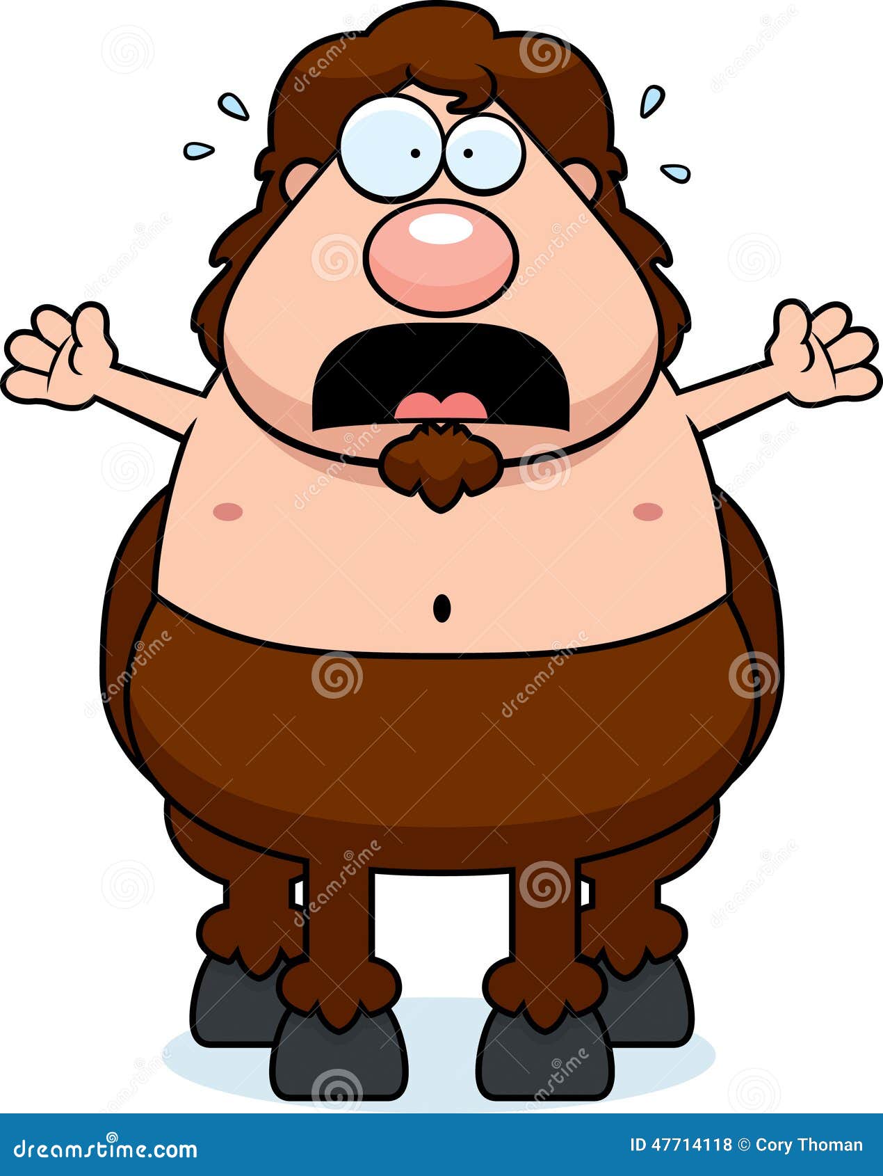 Scared Cartoon Centaur stock vector. Illustration of people - 47714118