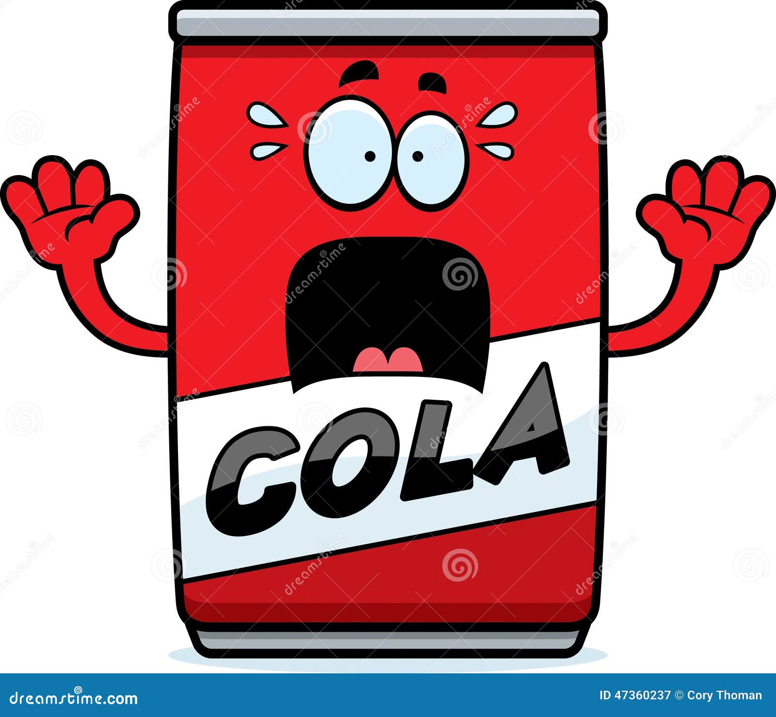 Scared Cartoon Cola Can Stock Vector - Image: 47360237