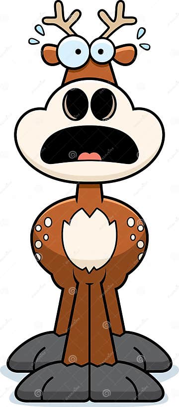 Scared Cartoon Deer stock vector. Illustration of screaming - 47477464
