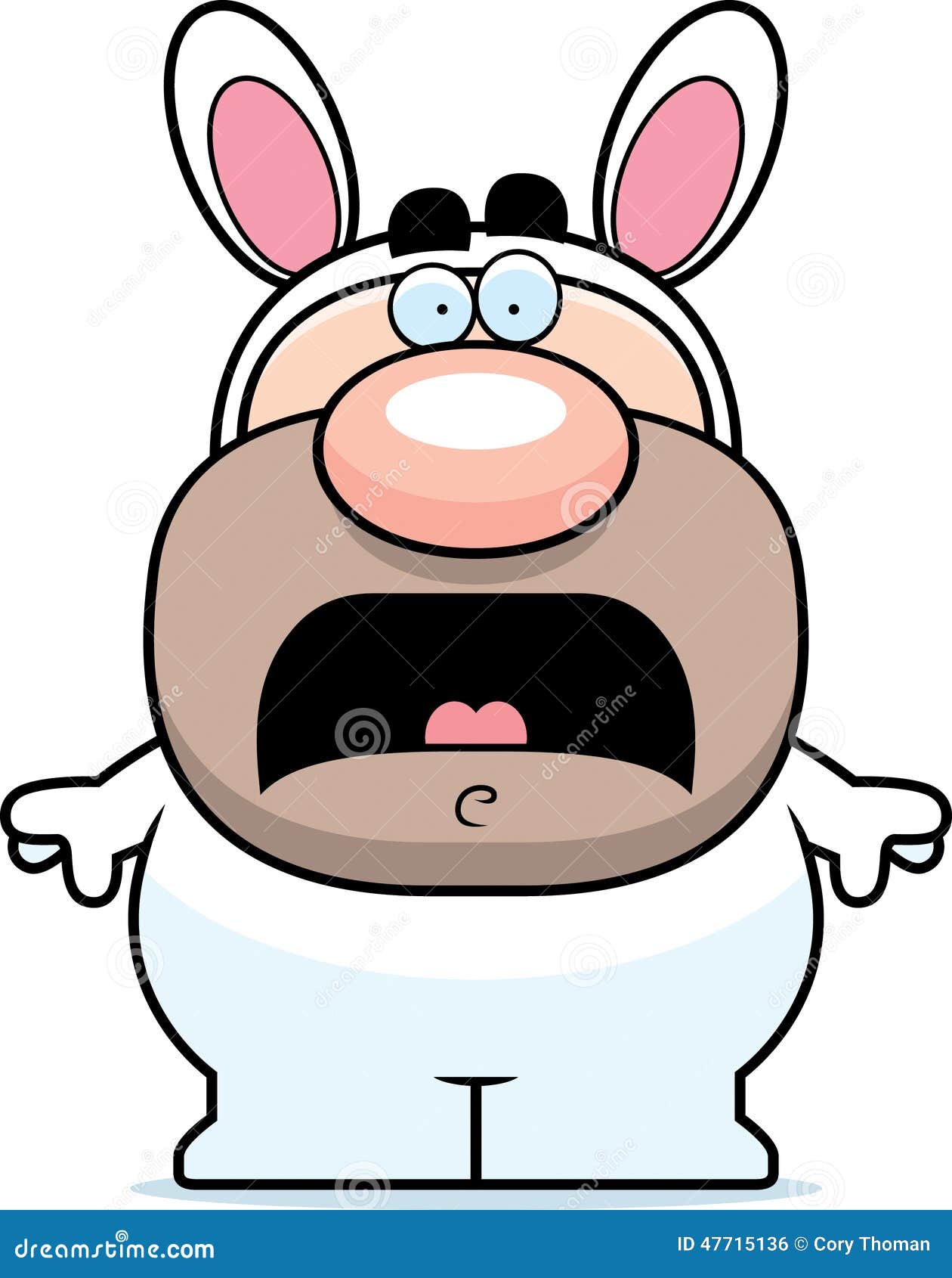 Scared Cartoon Easter Bunny Stock Vector - Illustration of bunny ...