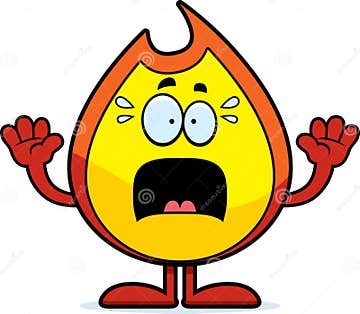 Scared Cartoon Fire stock vector. Illustration of scared - 47753671
