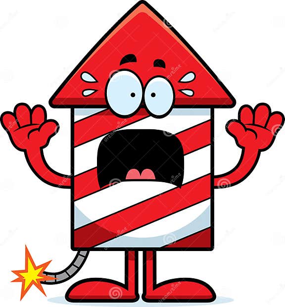 Scared Cartoon Firework stock vector. Illustration of firework - 47824187