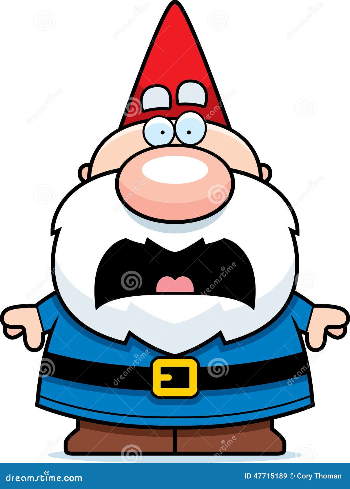 Scared Cartoon Gnome stock vector. Illustration of fear - 47715189
