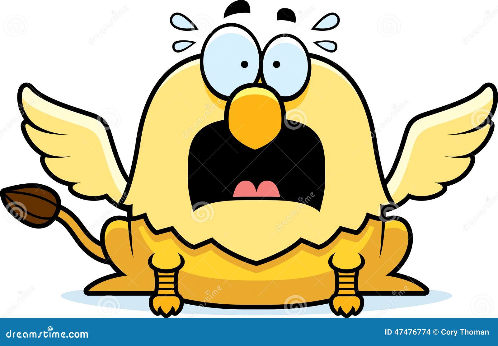 Scared Cartoon Griffin stock vector. Illustration of animal - 47476774