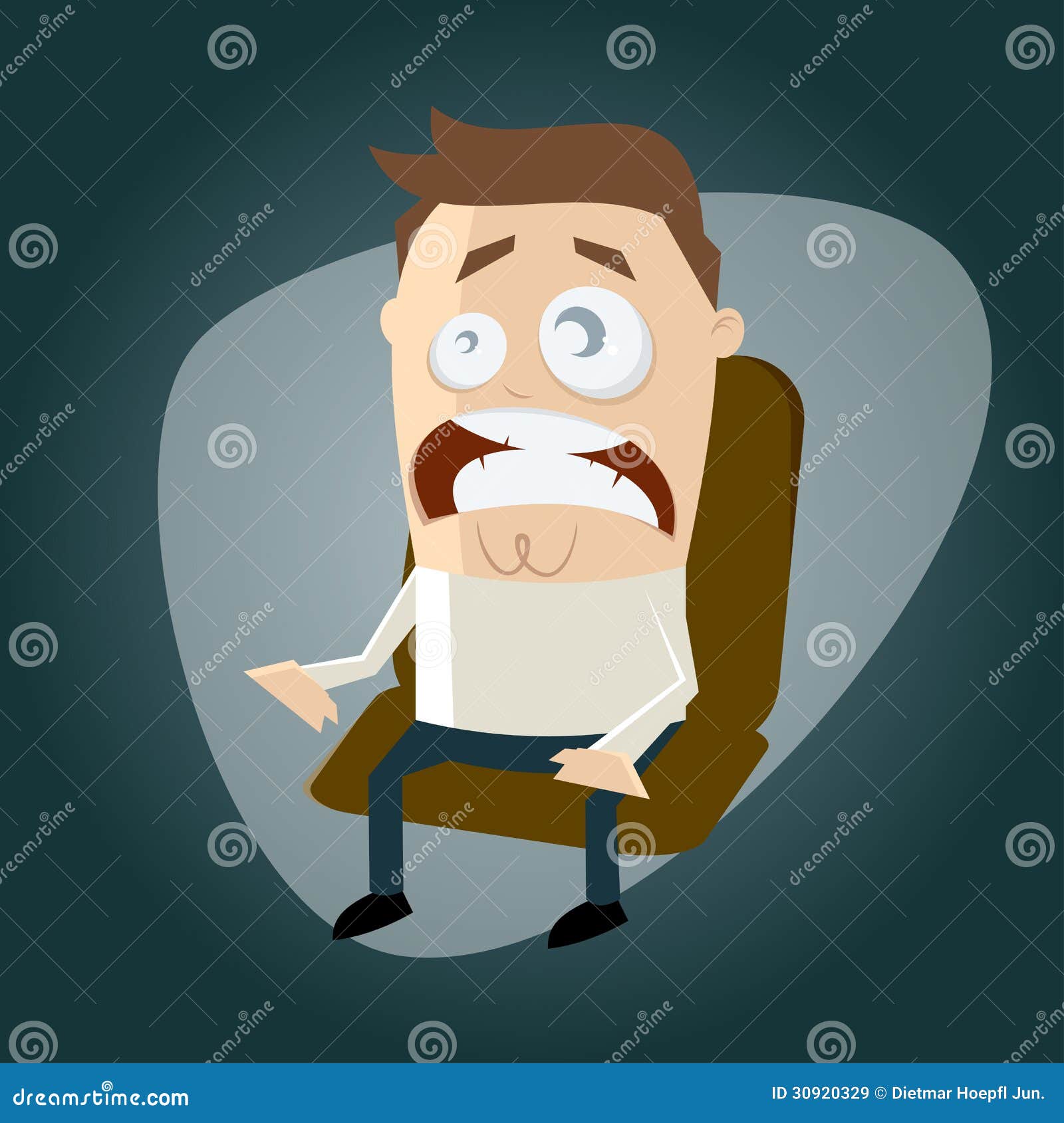 Scared Cartoon Pink Monster. Vector Character Illustration. Gremlin Or ...