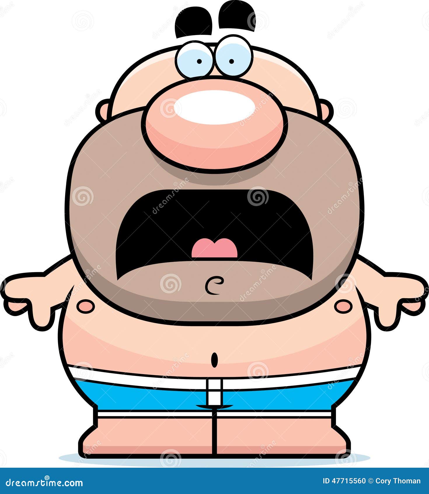 Scared Cartoon Man in Swimsuit Stock Vector - Illustration of clipart ...