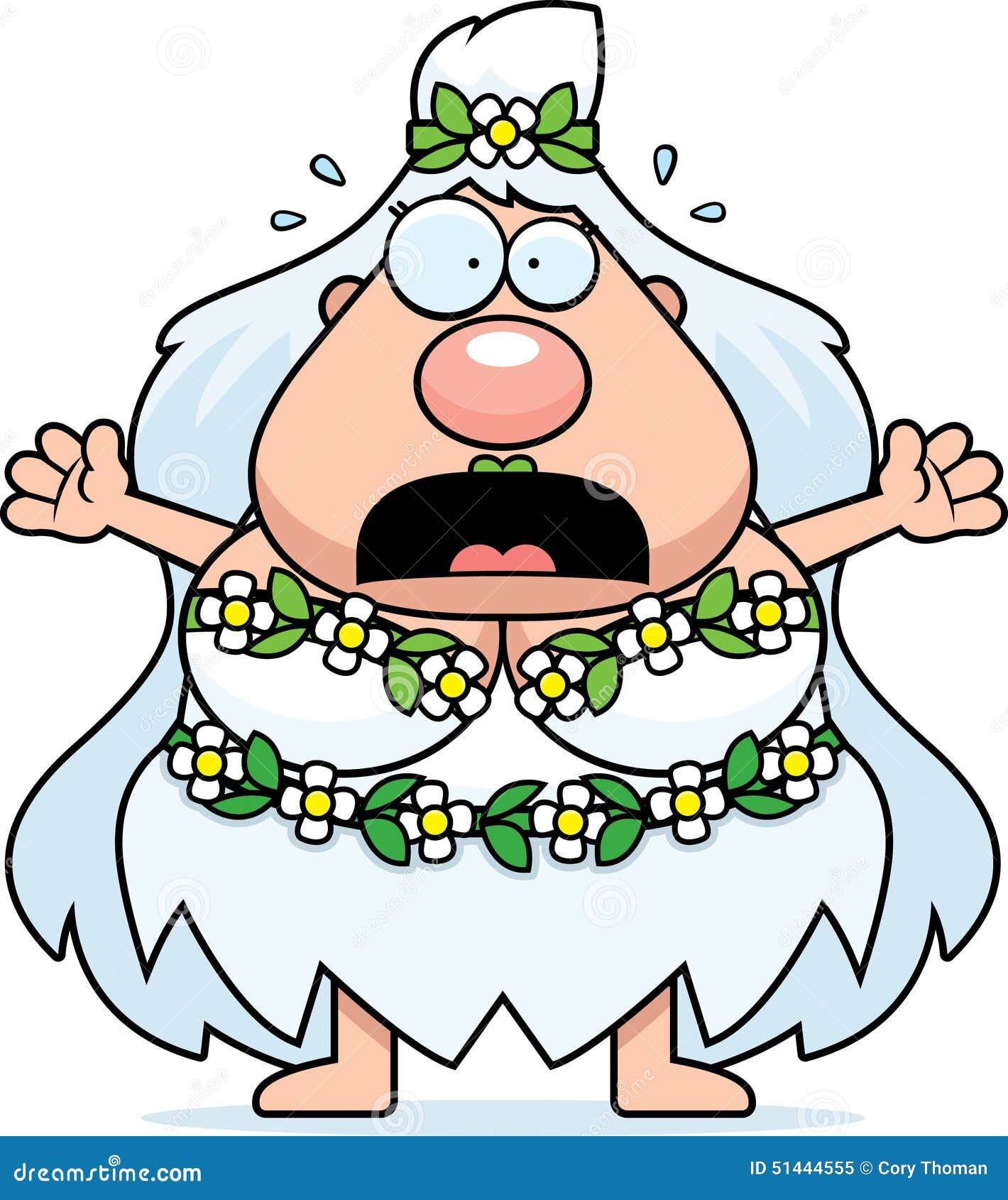 Scared Cartoon Mother Nature Stock Vector - Illustration of person ...