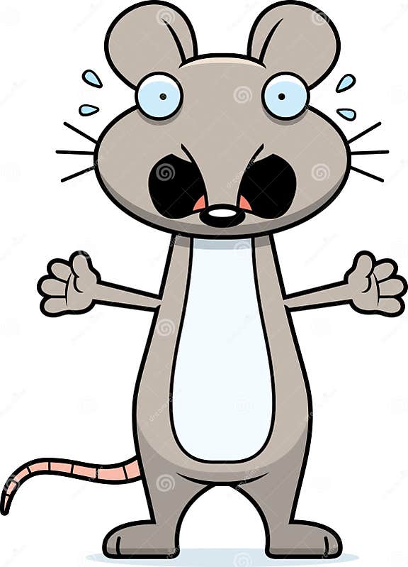 Scared Cartoon Mouse stock vector. Illustration of panic - 47479769