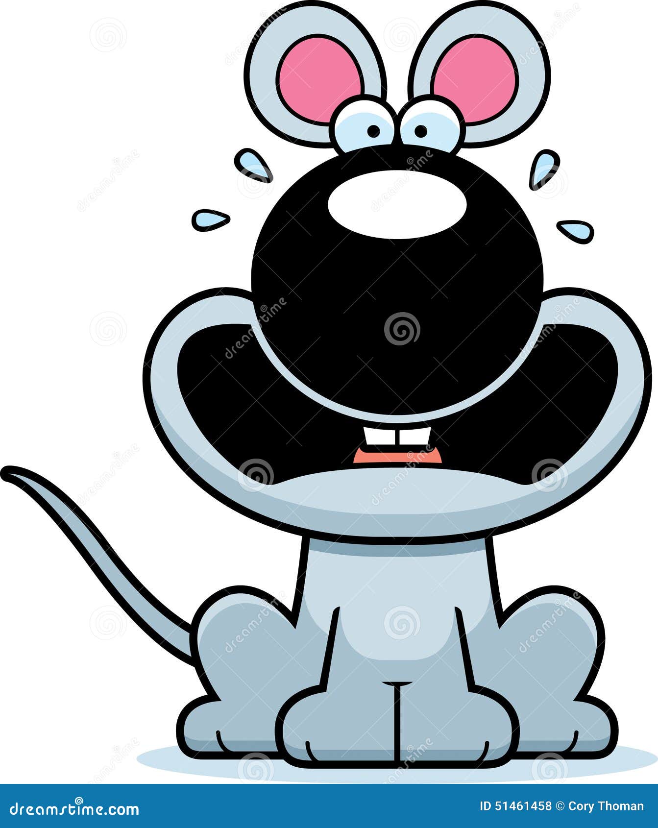 Cartoon Mouse Scared