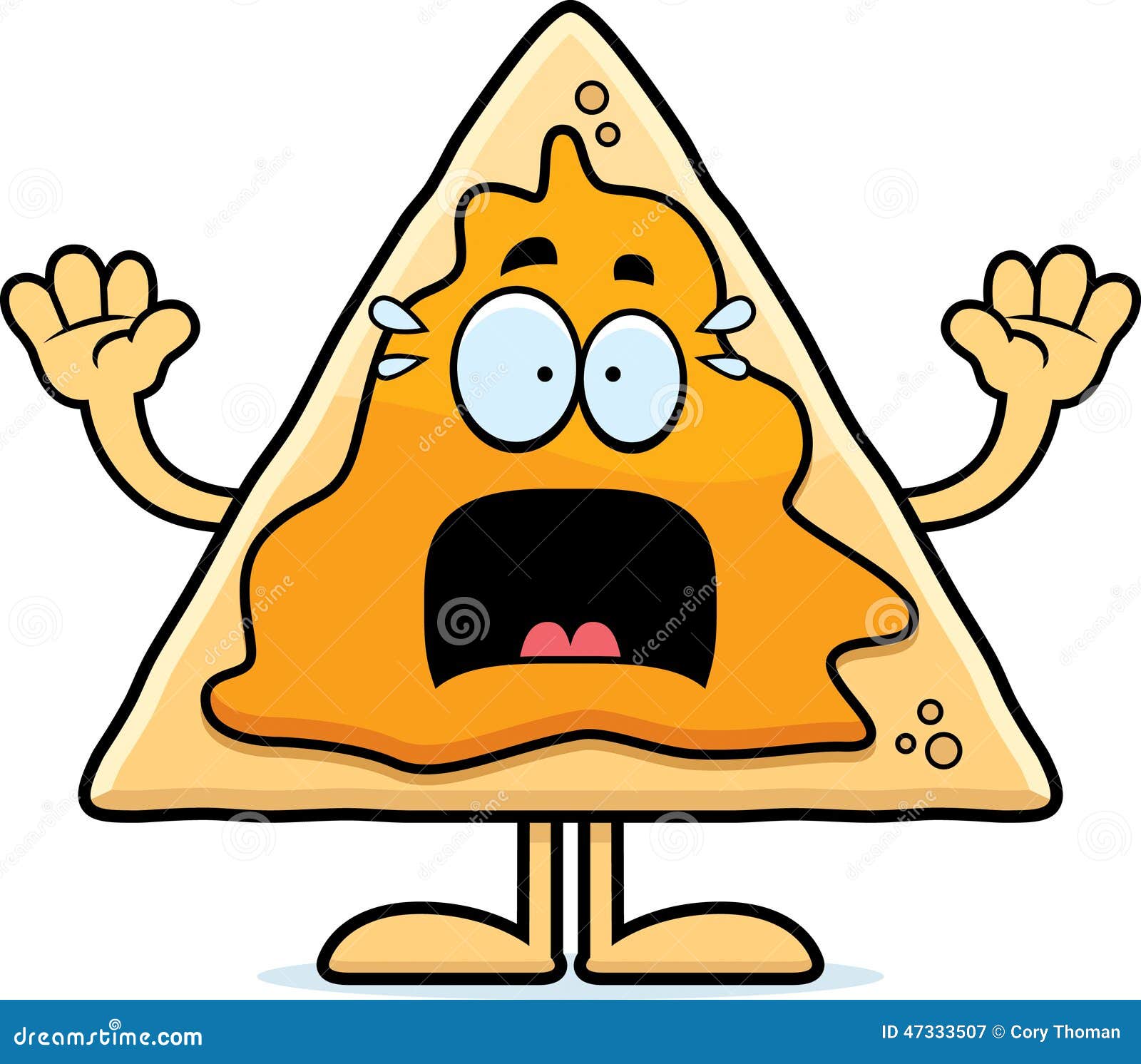 Scared Cartoon Nachos stock vector. Illustration of chip - 47333507