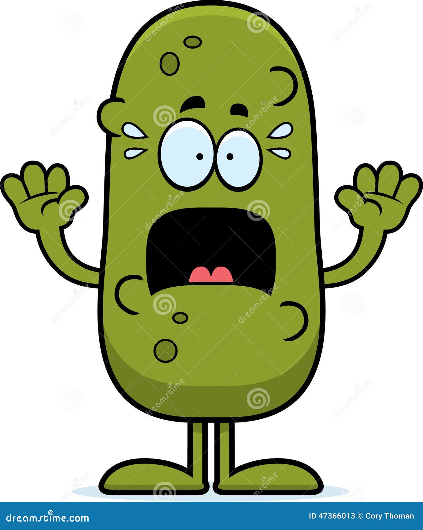 Scared Cartoon Pickle stock vector. Illustration of screaming - 47366013