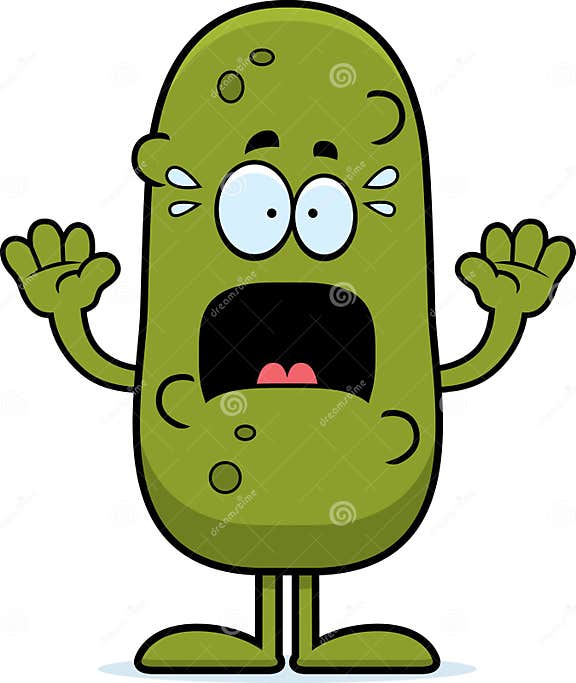 Scared Cartoon Pickle stock vector. Illustration of screaming - 47366013