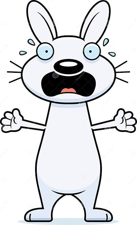 Scared Cartoon Rabbit stock vector. Illustration of vector - 47479847