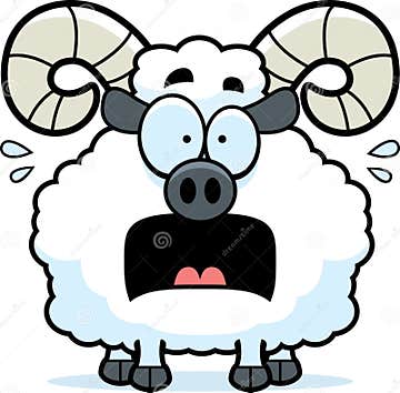Scared Cartoon Ram stock vector. Illustration of vector - 47477096