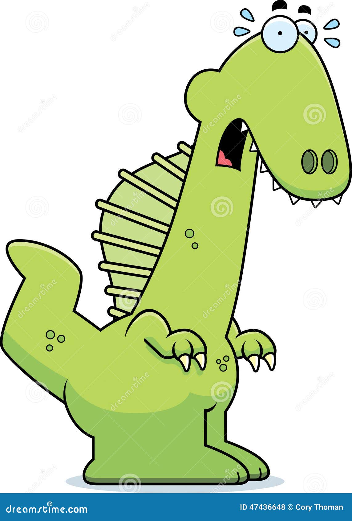 Scared Cartoon Spinosaurus stock vector. Illustration of clipart - 47436648