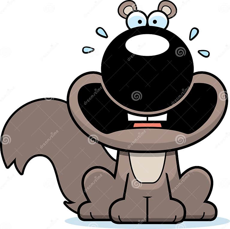Scared Cartoon Squirrel stock vector. Illustration of panicking - 51460866