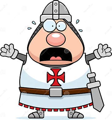 Scared Cartoon Templar stock vector. Illustration of knight - 51208364