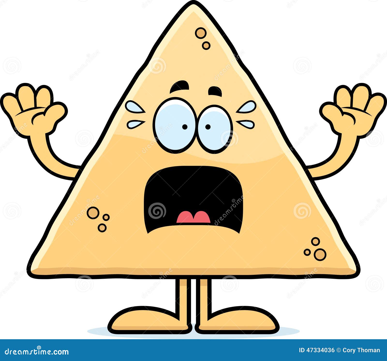 Scared Cartoon Tortilla Chip Stock Vector - Illustration of screaming ...
