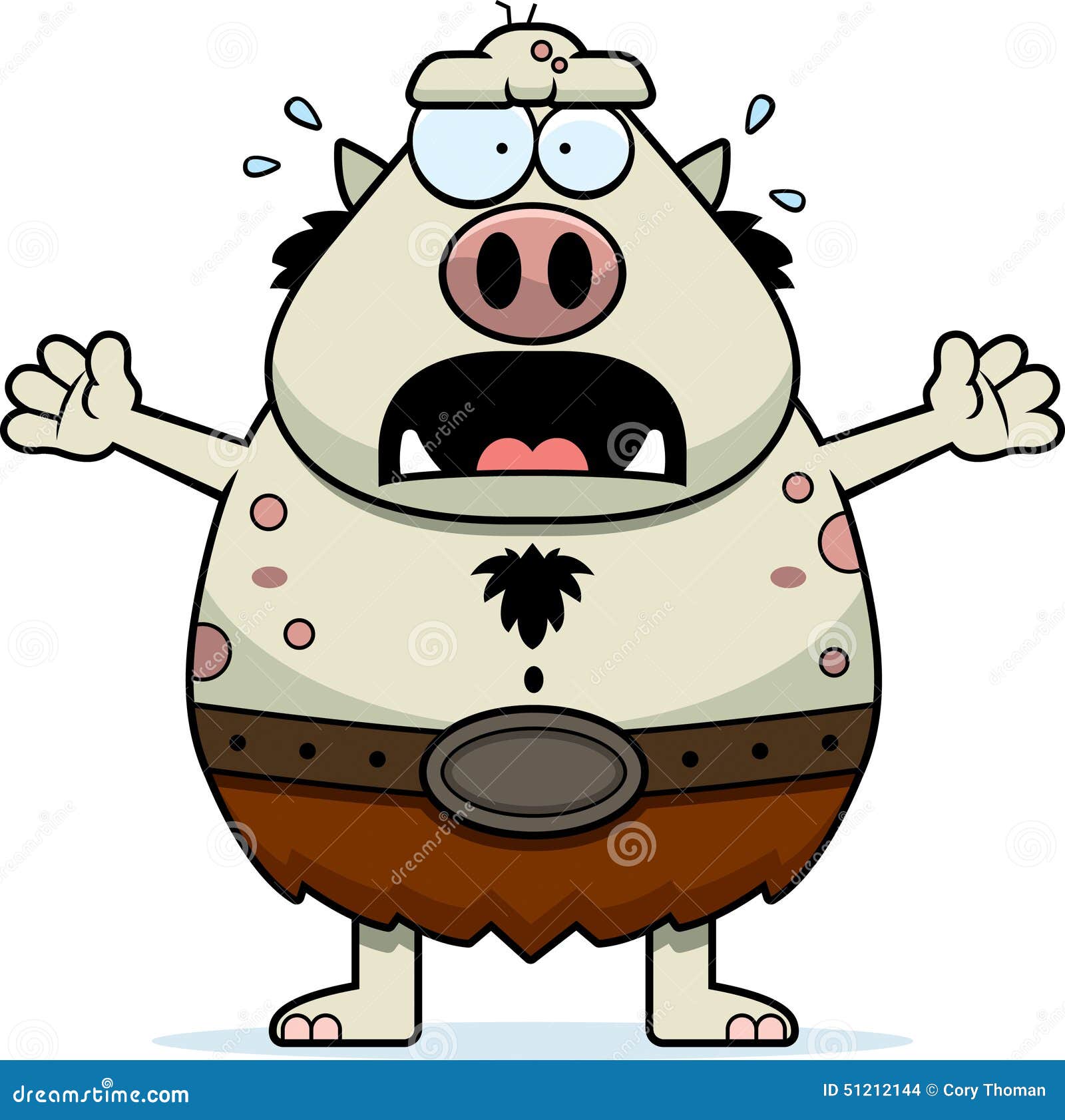 Scared Cartoon Troll stock vector. Illustration of troll - 51212144