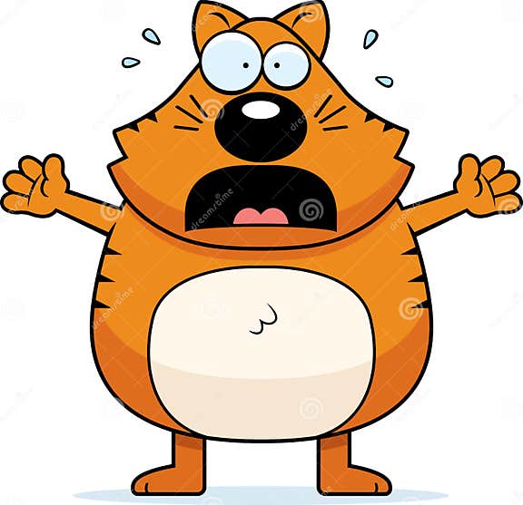 Scared Cat stock vector. Illustration of panic, scream - 14436320