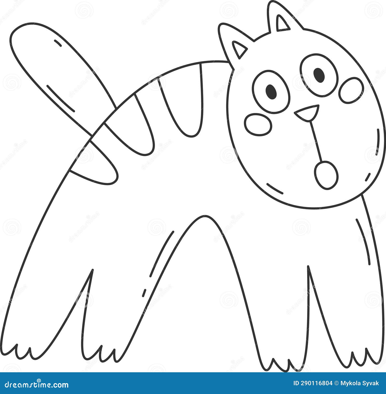 Scared Cat Lined stock illustration. Illustration of animal - 290116804