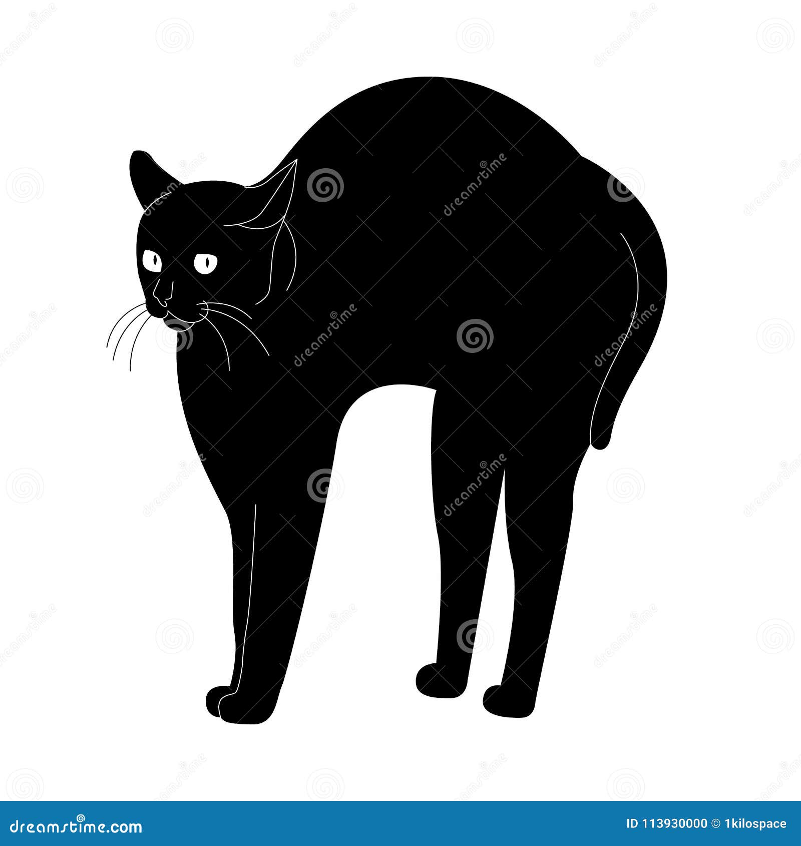 Cat, Man, Scared, Superstition Icon. Element Of Negative Character ...
