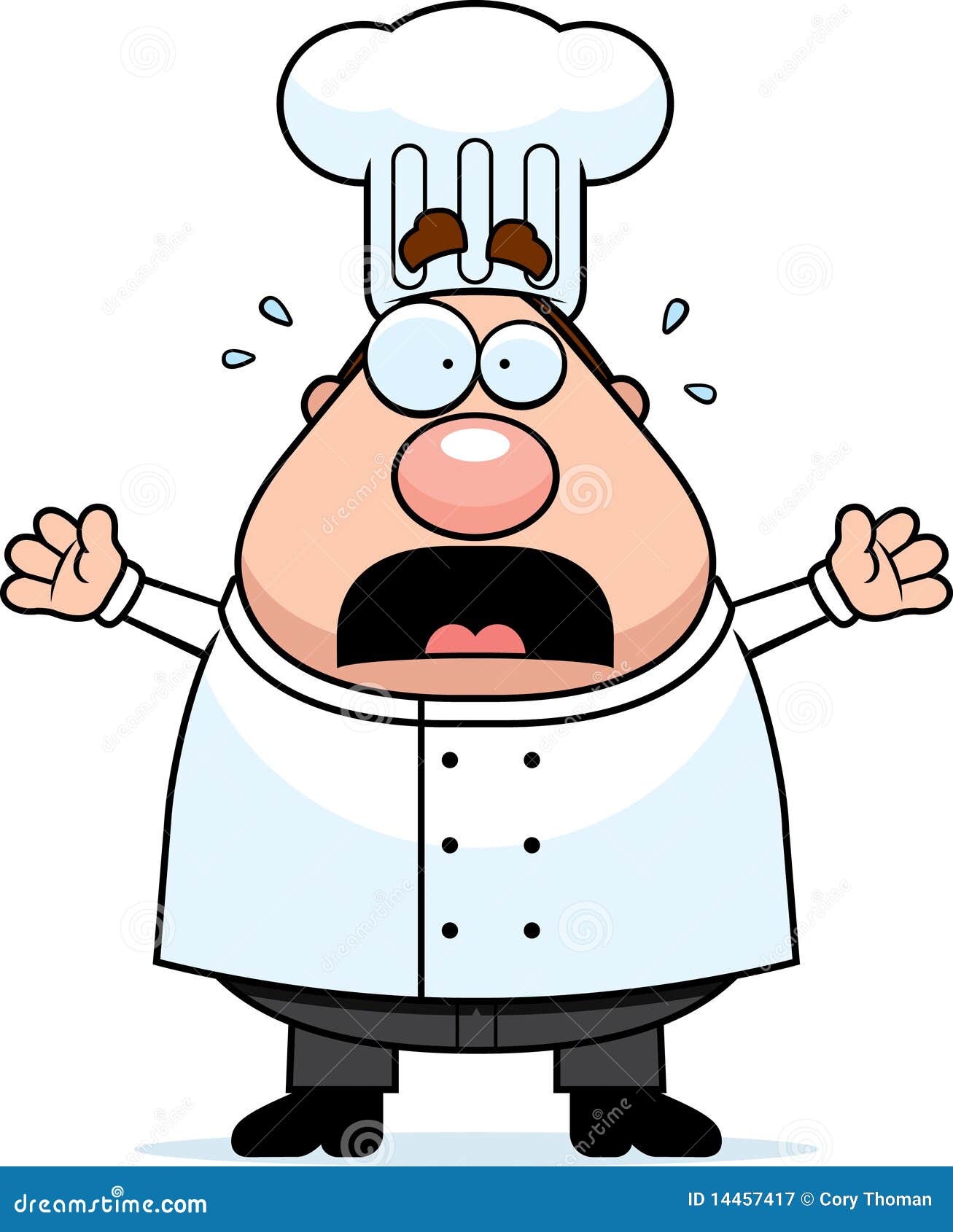 Scared Chef stock vector. Illustration of cartoon, scared - 14457417