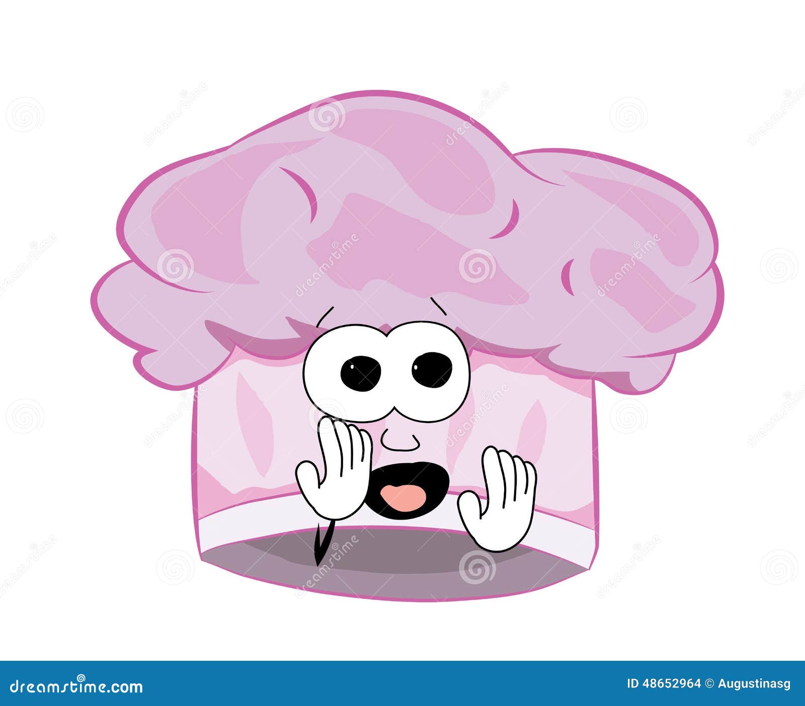 Scared chef hat cartoon stock illustration. Illustration of fobic ...