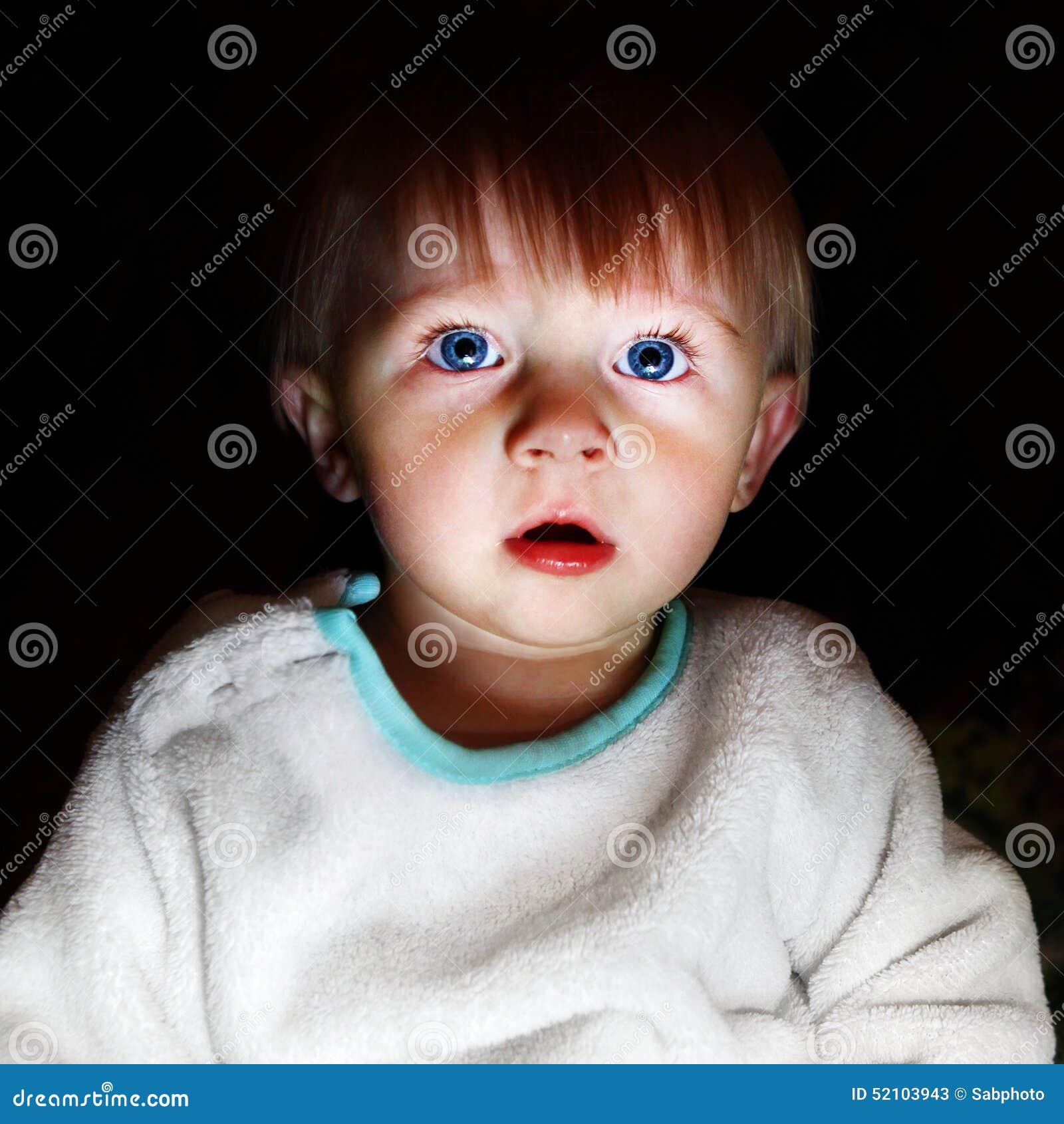 Scared Child stock image. Image of interest, fright, astonishment ...