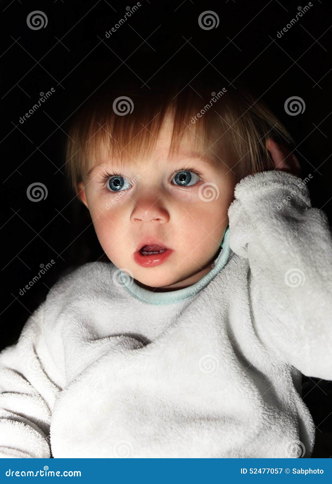 Scared Child stock image. Image of dressed, closeup, caucasian - 52477057