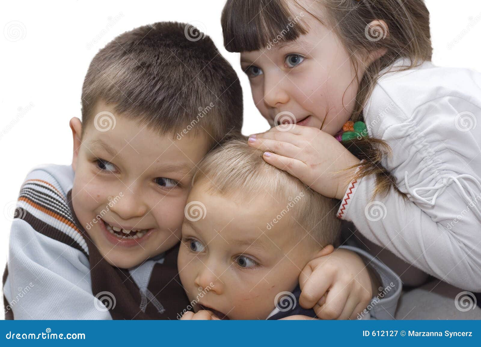 Scared children stock image. Image of sister, eyes, look - 612127