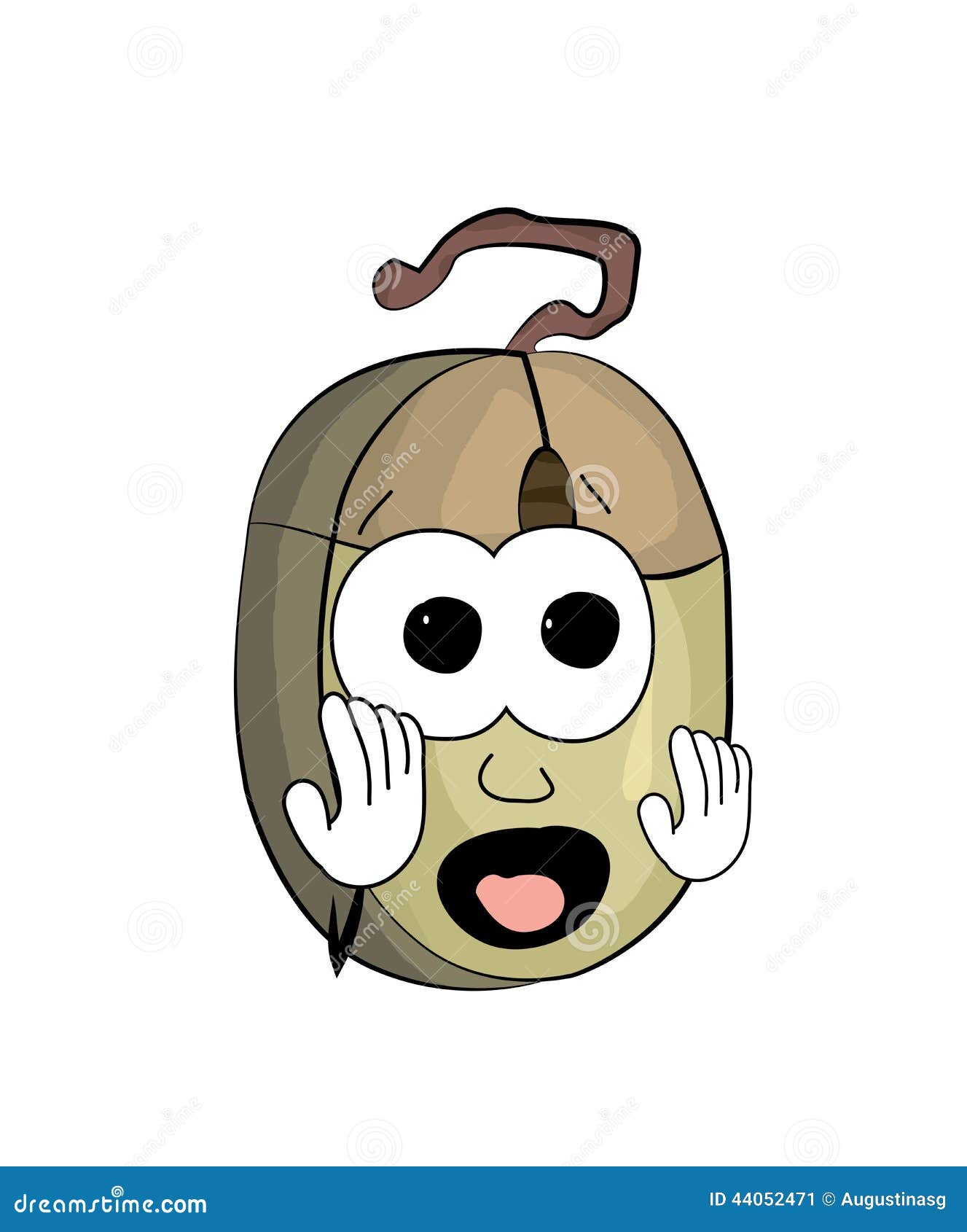 Scared Computer Mouse Cartoon Stock Illustration - Illustration of ...