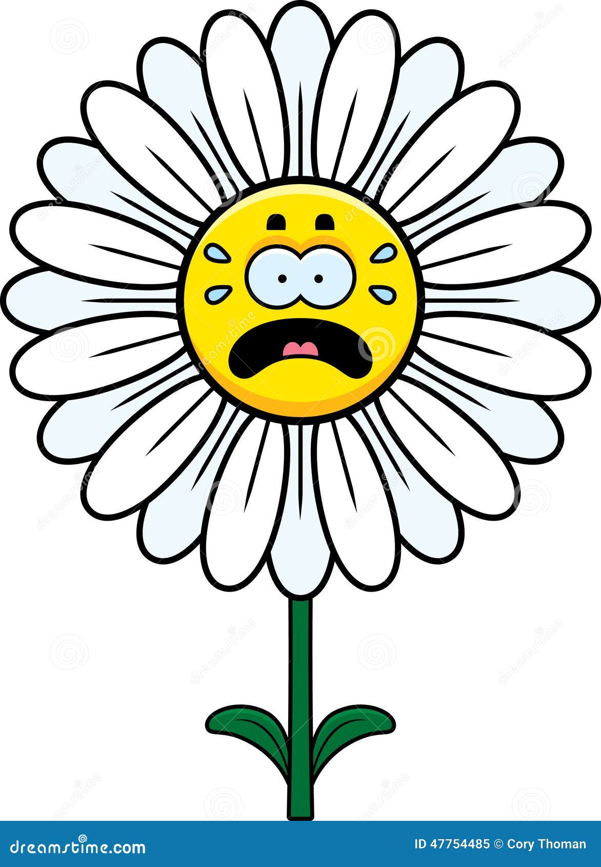 Scared Daisy stock vector. Illustration of panicking - 47754485