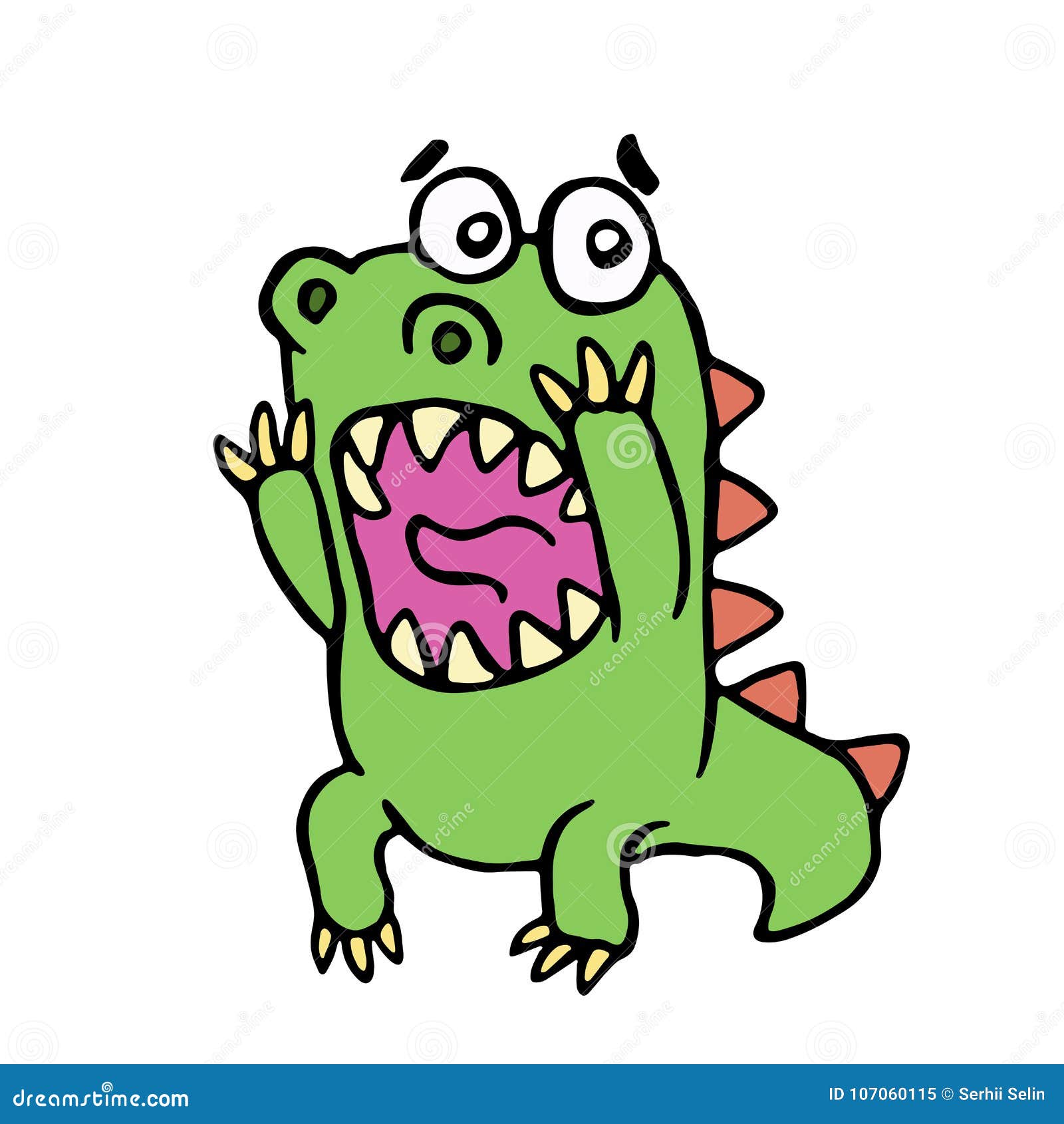Scared Crocodile Sticker On Isolated Tansparent Background, Png, Logo ...