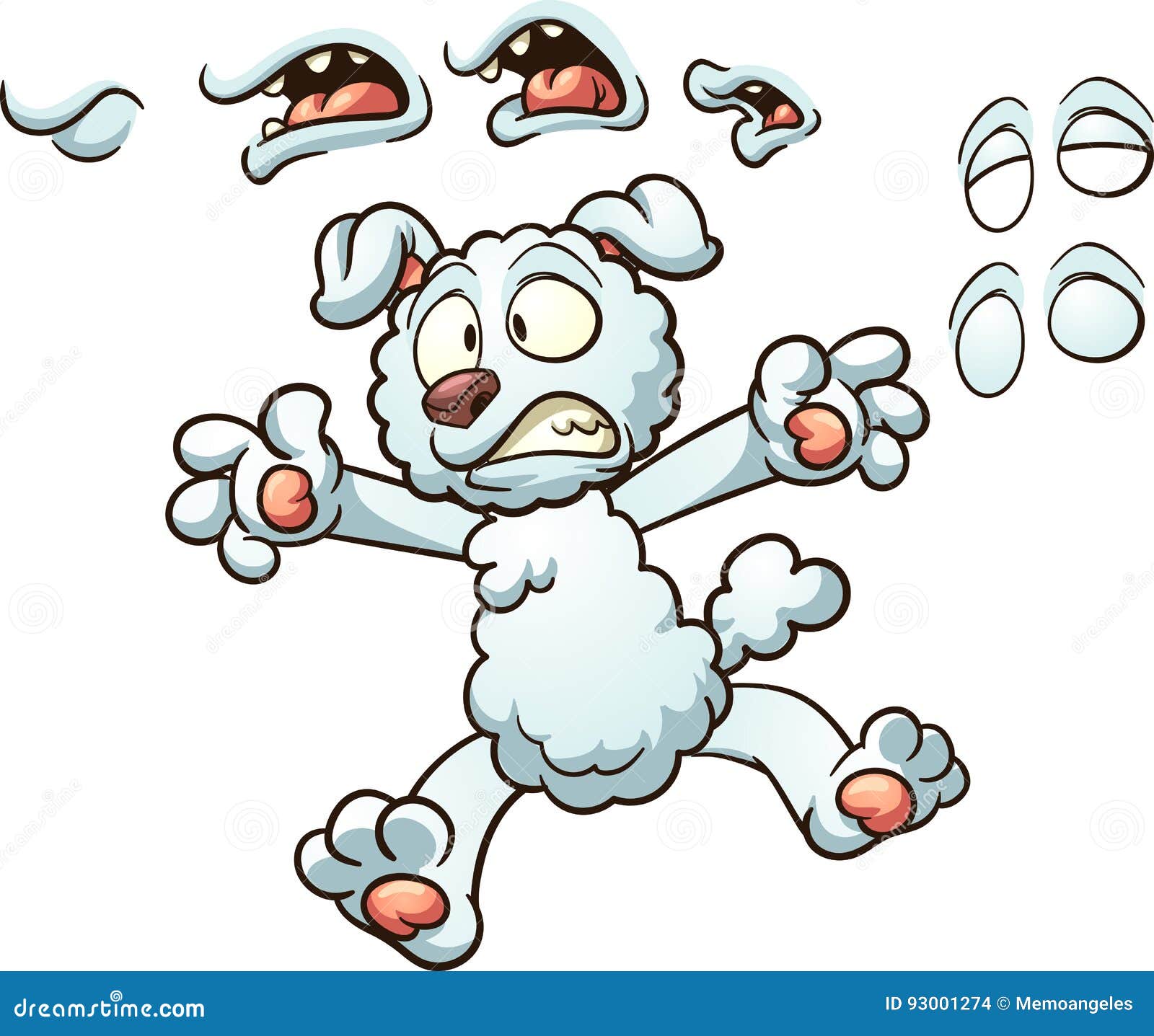 Scared dog stock vector. Illustration of maltese, layers - 93001274