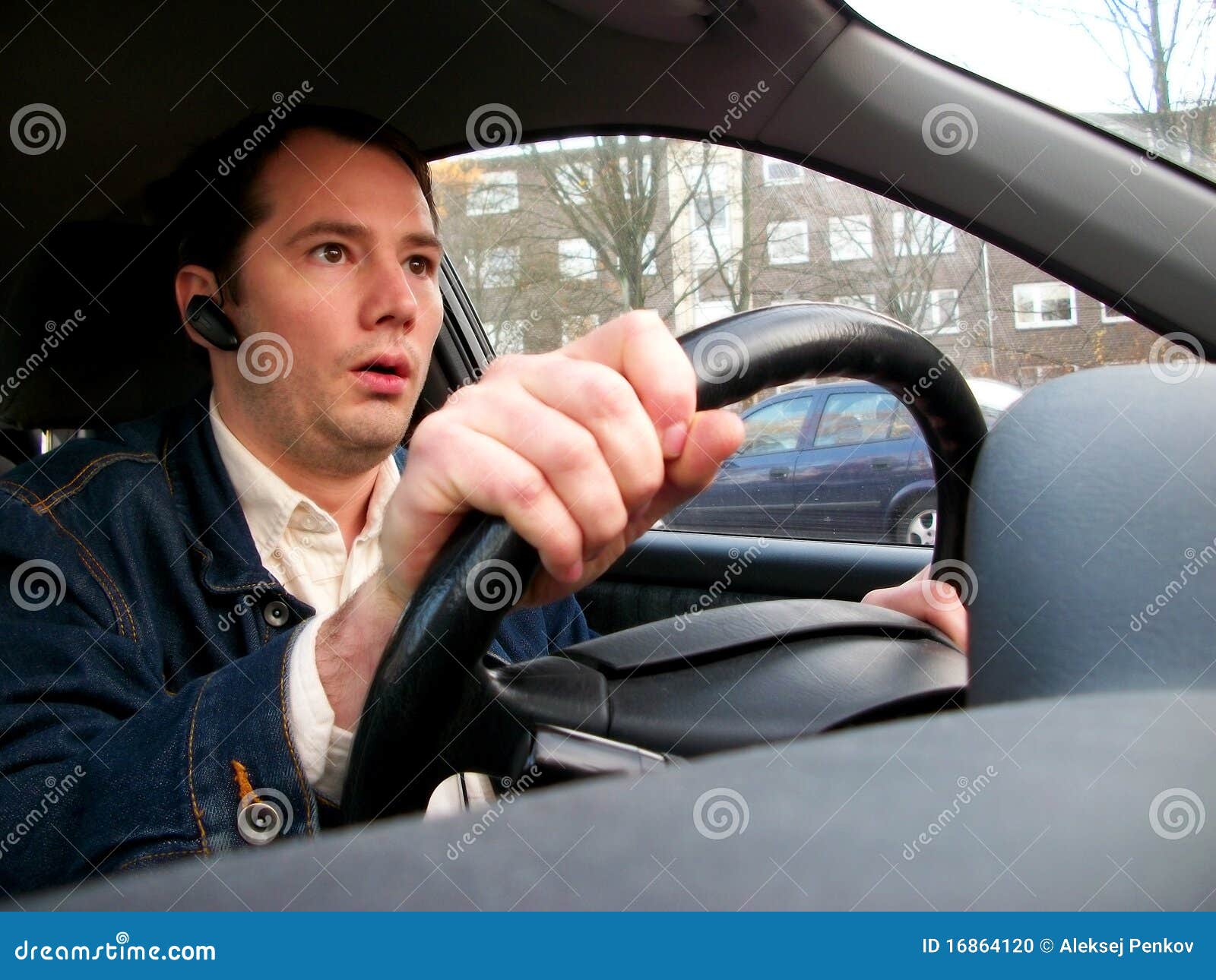 The scared driver stock photo. Image of driving, mouth - 16864120