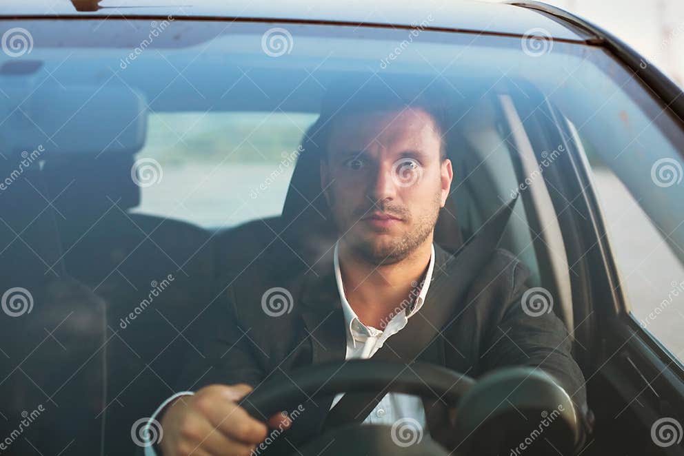 Scared driver stock image. Image of portrait, face, drive - 47584253