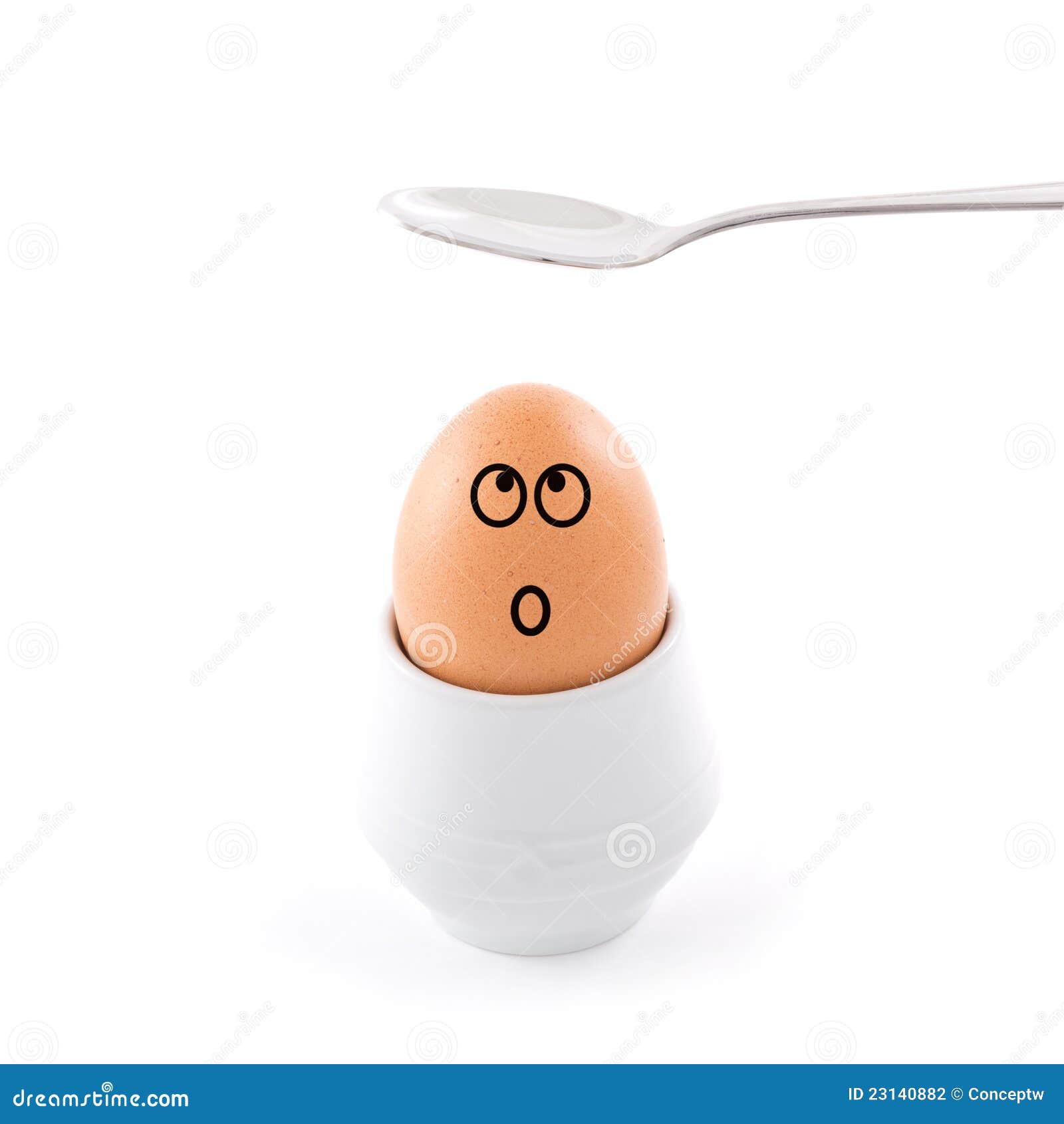 Scared egg stock photo. Image of crack, humor, metal - 23140882