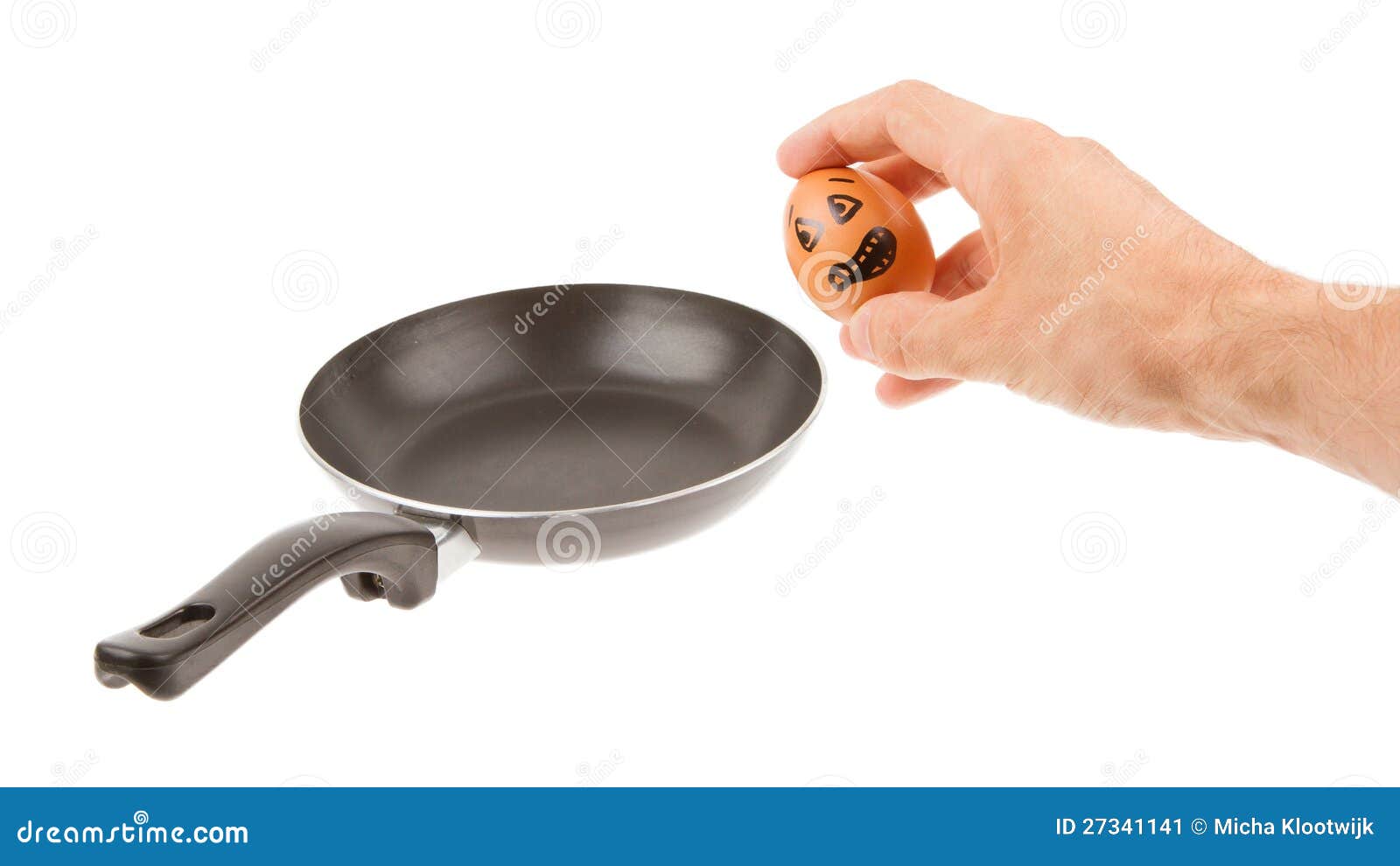 Scared Egg, Waiting To Be Fried in a Pan Stock Image - Image of civil ...